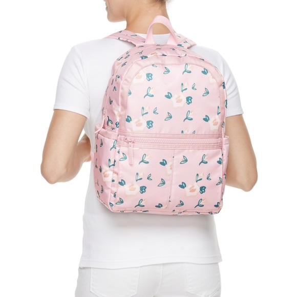 Bags | Pink Floral Dome Backpack | Poshmark
